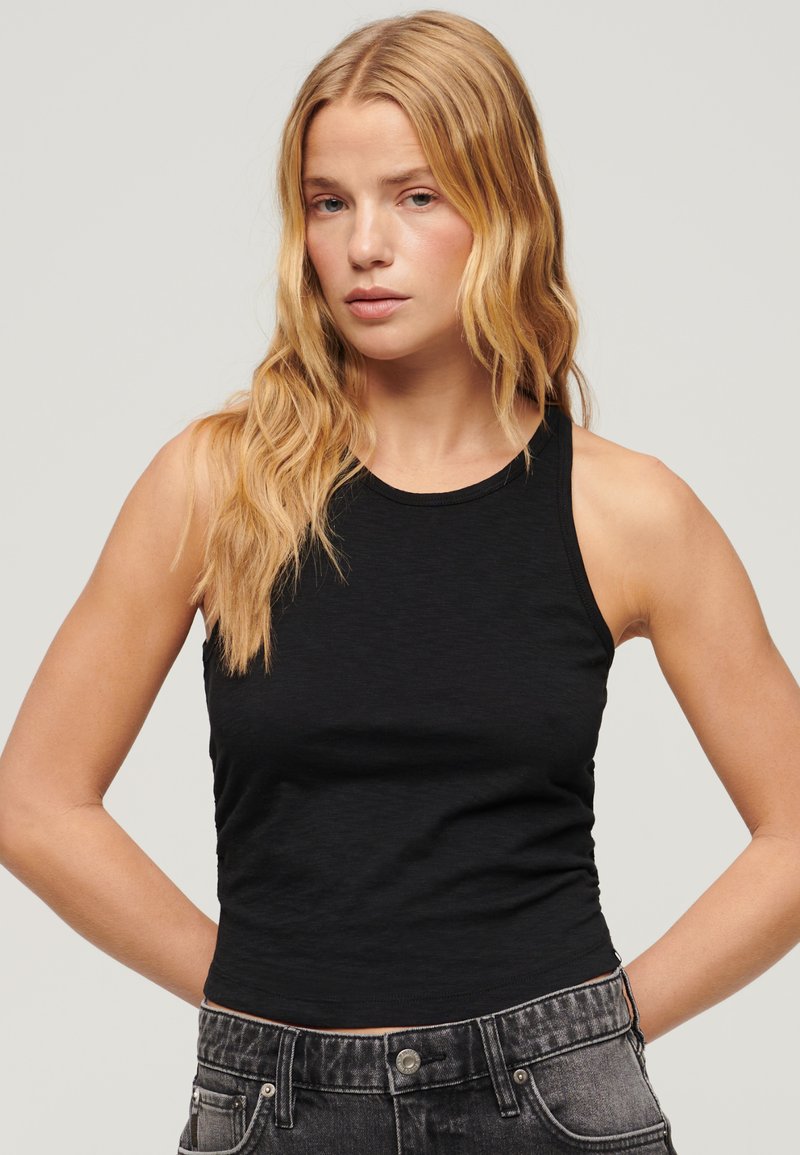 Superdry RUCHED TANK - Top - black/nero - Zalando.it