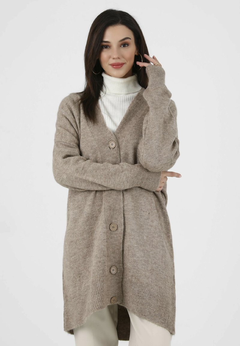 Modanisa MINK - V NECK REFKA - Cardigan - brown - Zalando.ie
