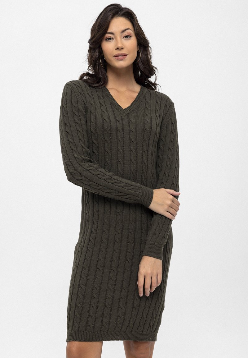 Felix Hardy CABLE - Robe fourreau - khaki/kaki - ZALANDO.BE