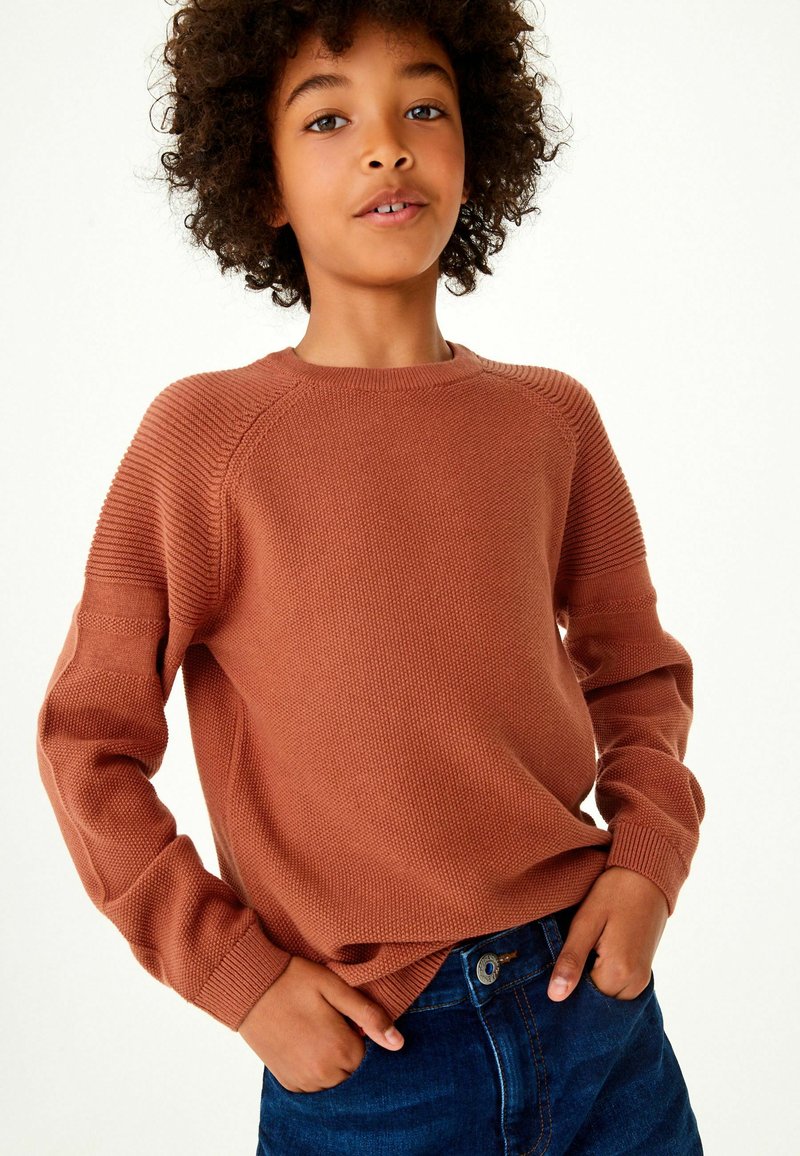 Next TEXTURED CREW - Jumper - rust brown/brown - Zalando.de