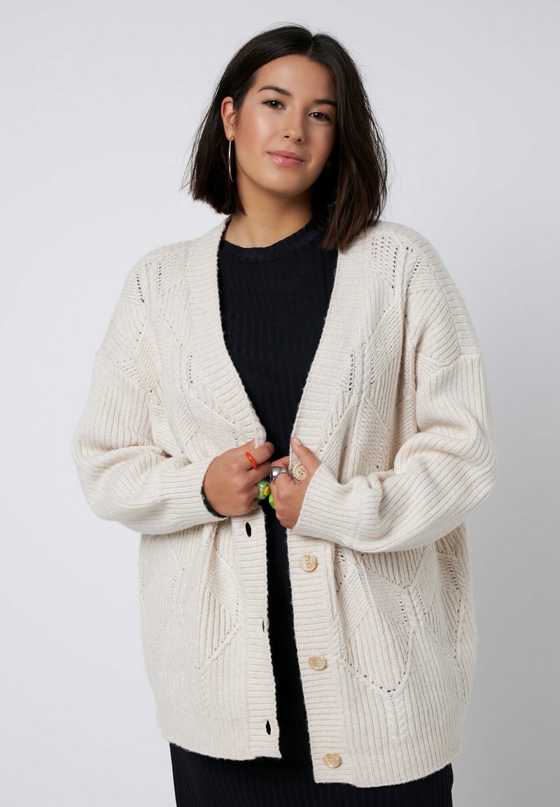 Studio Untold Cardigan - offwhite/off-white - Zalando