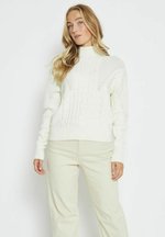 PEPPERCORN STRUCTURED HIGH NECK - Pullover - cloud dancer/blanc - ZALANDO.FR