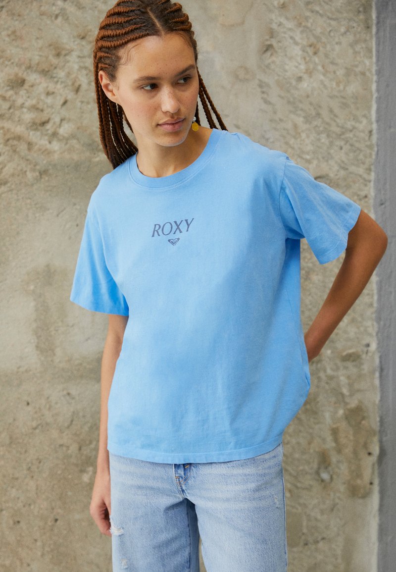 Roxy MOONLIGHT SUNSET - T-shirt imprimé - azure blue/bleu - ZALANDO