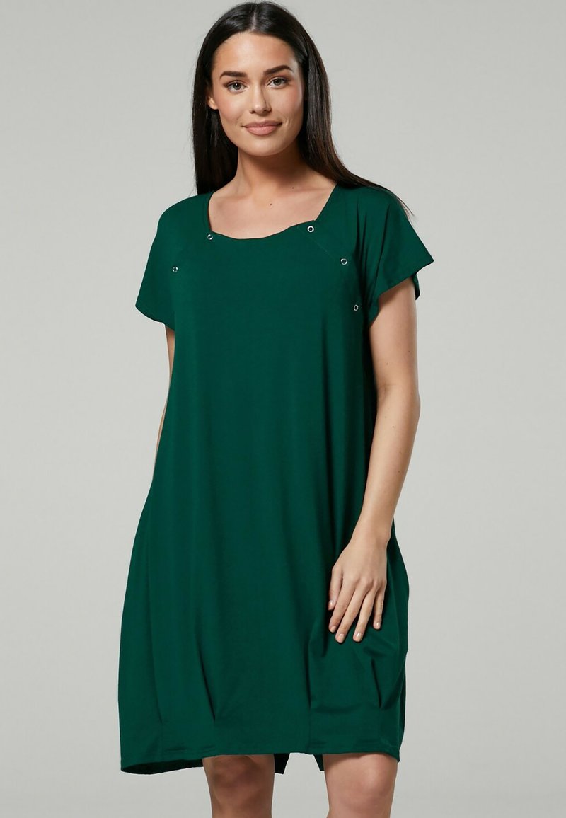 Happy Mama MATERNITY AND BREASTFEEDING NIGHTSHIRT - Jersey dress - dark ...