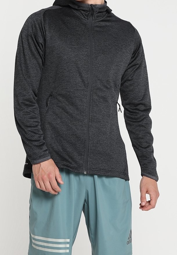 adidas Performance Fleece jacket - anthracite - (Pre-owned) - Zalando