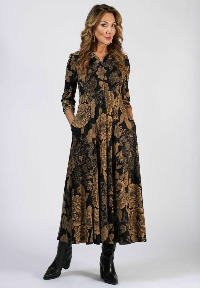 Stockholms Klänningsfabrik BILLIE LOU - FLOWER - Maxikleid - black ...