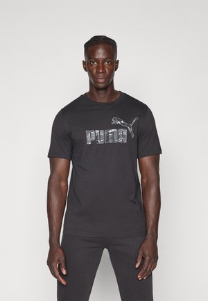 Puma CAMO GRAPHIC TEE - Print T-shirt - mineral gray/grey - Zalando.co.uk