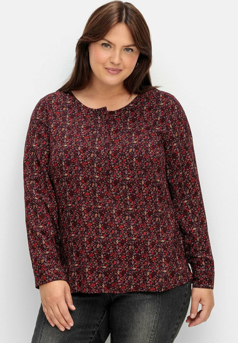 Sheego Bluse - schwarz gemustert/schwarz - Zalando.de