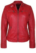 H.I.S SAIMINA - Lederjacke - red/rot - Zalando.de