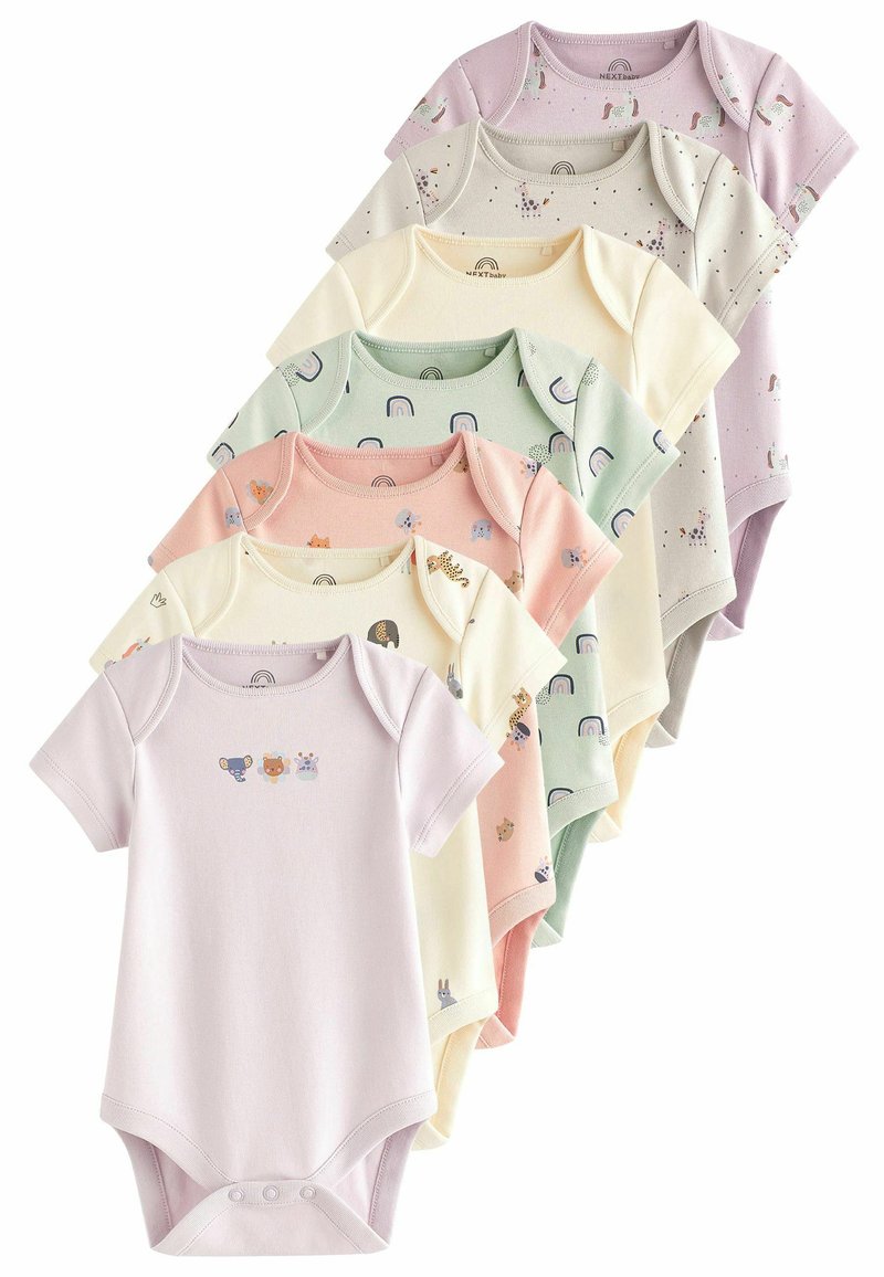 Next BABY SHORT SLEEVE BODYSUITS 7 PACK - Body - multi character/pink ...
