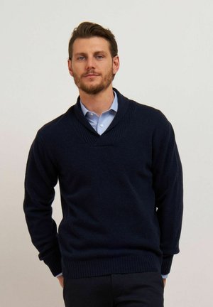 Scalpers ICON DOMIC - Strickpullover - navy/dunkelblau - Zalando.at