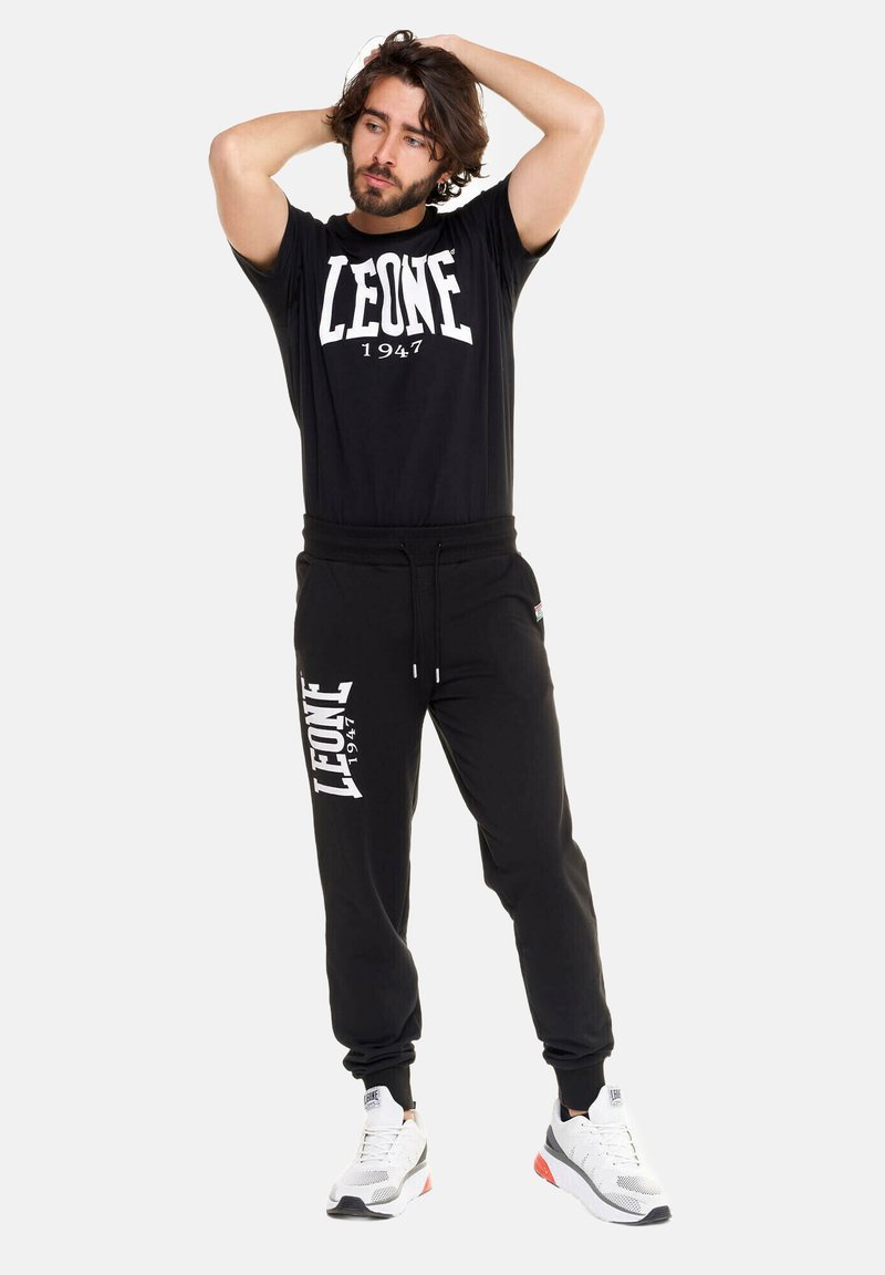 LEONE 1947 JOGGING BIG LOGO - Tepláky - black white/čierna - Zalando.sk