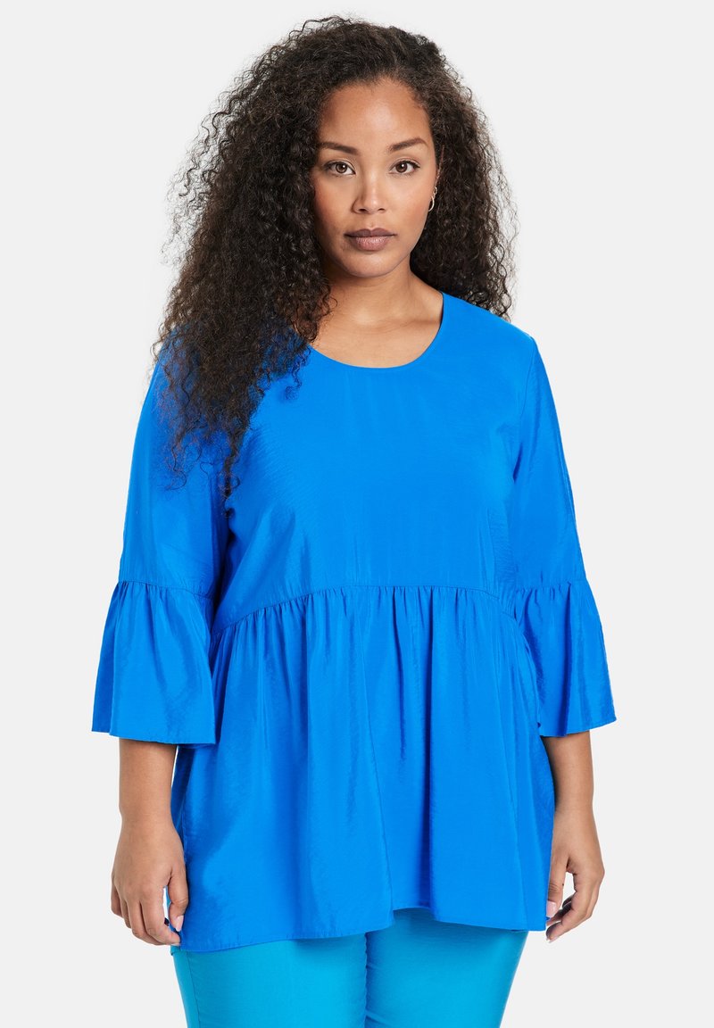 Samoon 3/4 ARM MIT VOLANTS - Tuniek - digital blue/blauw - Zalando.be