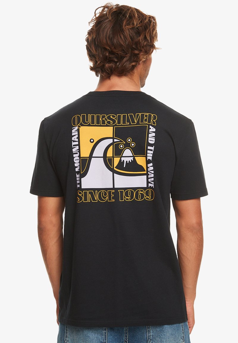 Quiksilver BLOCK - Camiseta estampada - black/negro - Zalando.es