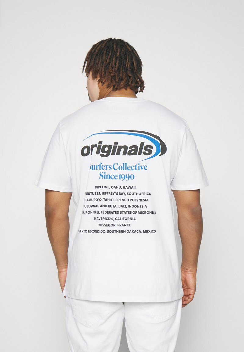 Jack & Jones JORBRINK BELIZE BACK TEE - Print T-shirt - bright white ...