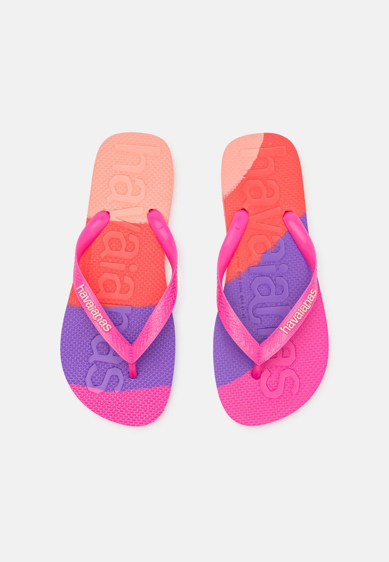 Havaianas TOP LOGOMANIA COLORS UNISEX - Tongs - pink flux/rose - ZALANDO.FR