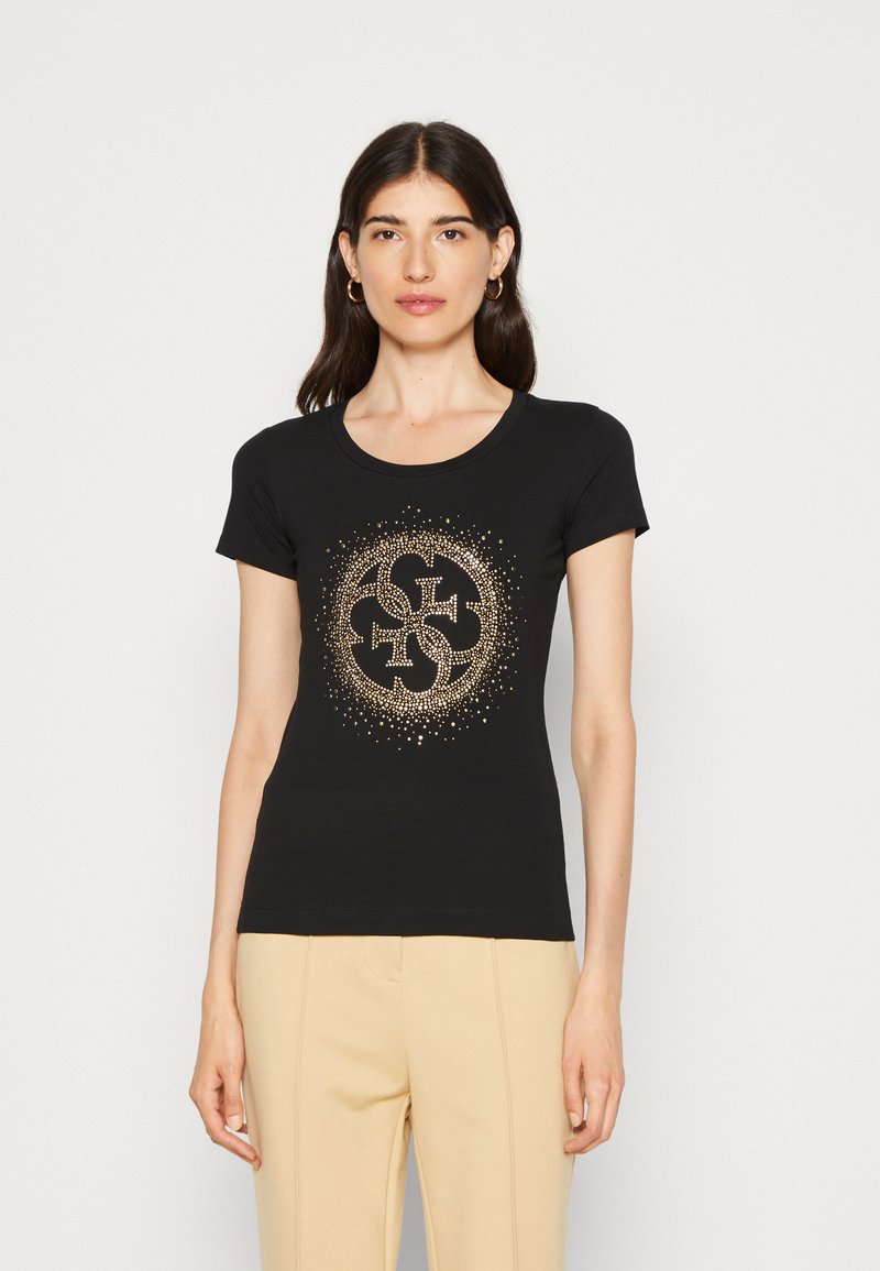 Guess LOGO TEE - T-Shirt print - jet black/schwarz - Zalando.ch