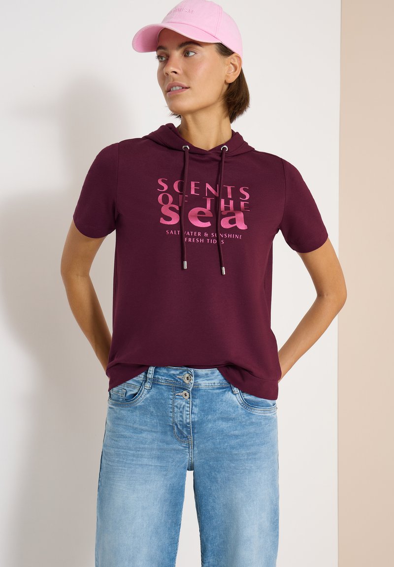 Cecil KURZARM SHIRT MIT KAPUZE UND WORDING - T-Shirt print - sweet ...