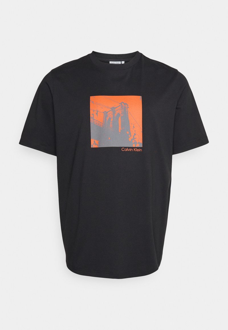 Calvin Klein Print T-shirt - black - Zalando.co.uk