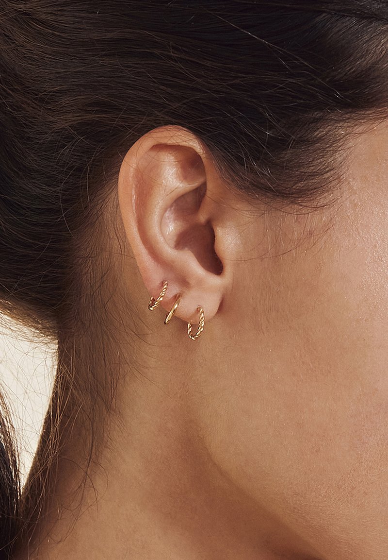 EDBLAD 2-PACK DUO PAIR CREOLES HOOPS - Ohrringe - gold-coloured ...