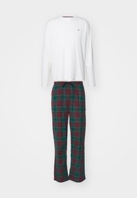 Tommy Hilfiger Pyjama set - ivory/green/dark blue - Zalando