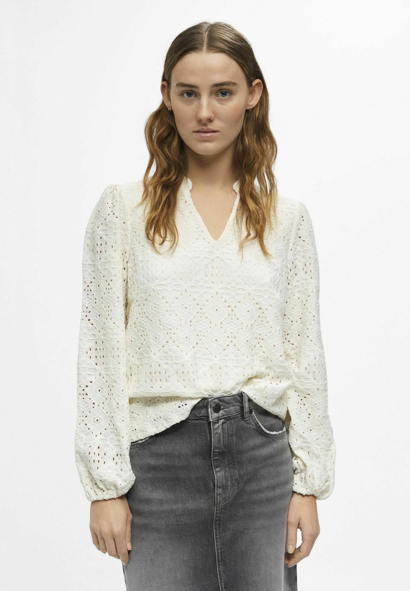 Object OBJFEODORA - Blouse - cloud dancer/écru - ZALANDO