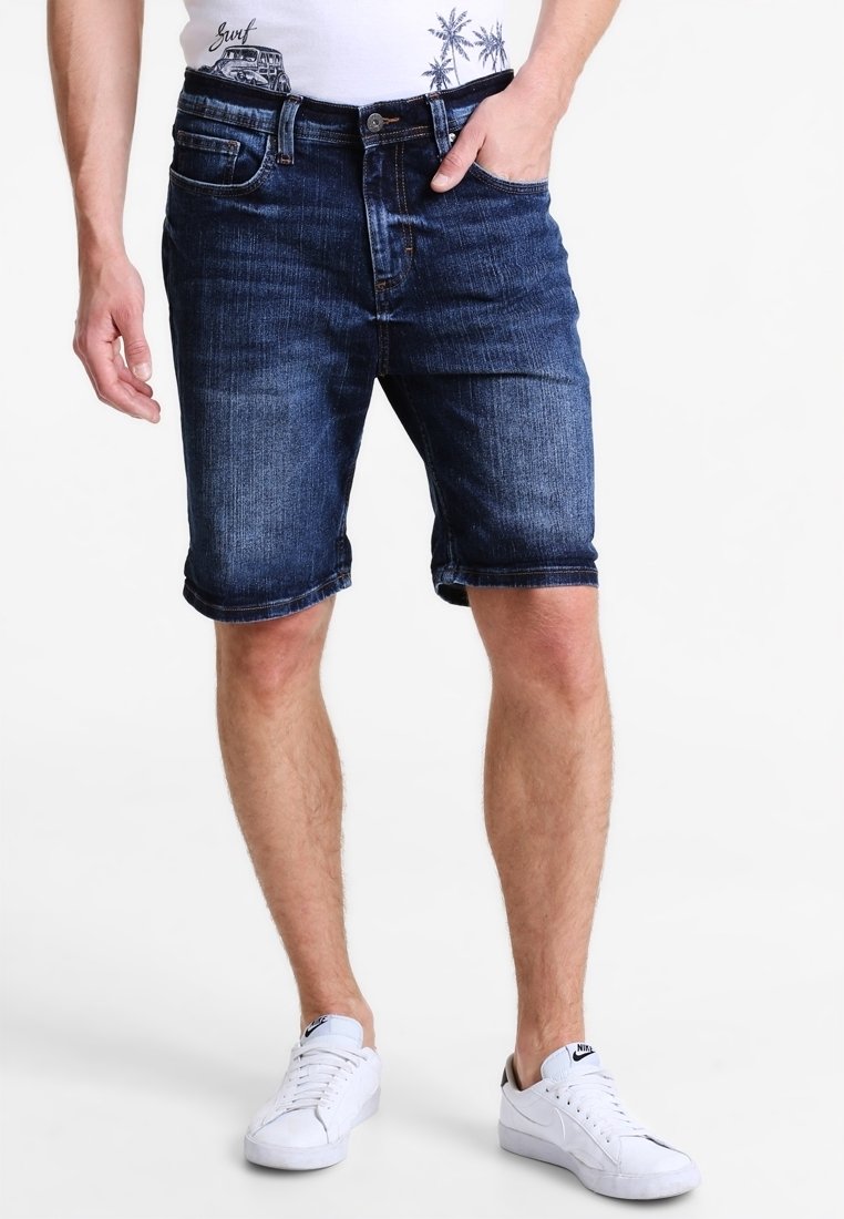 Pier One Short en jean - dark-blue denim/denim bleu foncé - (Seconde ...