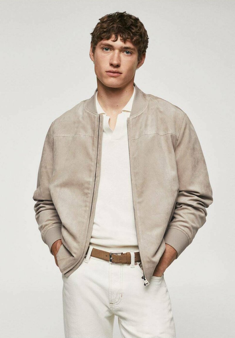 Mango BERO - Faux leather jacket - beige - Zalando.ie