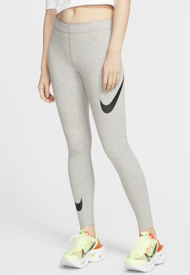 Nike Sportswear Legíny - dark grey heather/black/šedá - Zalando.cz