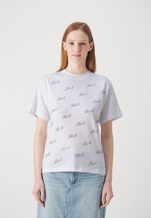 Coach COACH RINGER - Print T-shirt - white - Zalando.co.uk