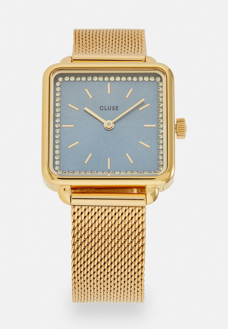 Cluse LA TÉTRAGONE - Watch - light blue/gold-coloured/gold-coloured ...