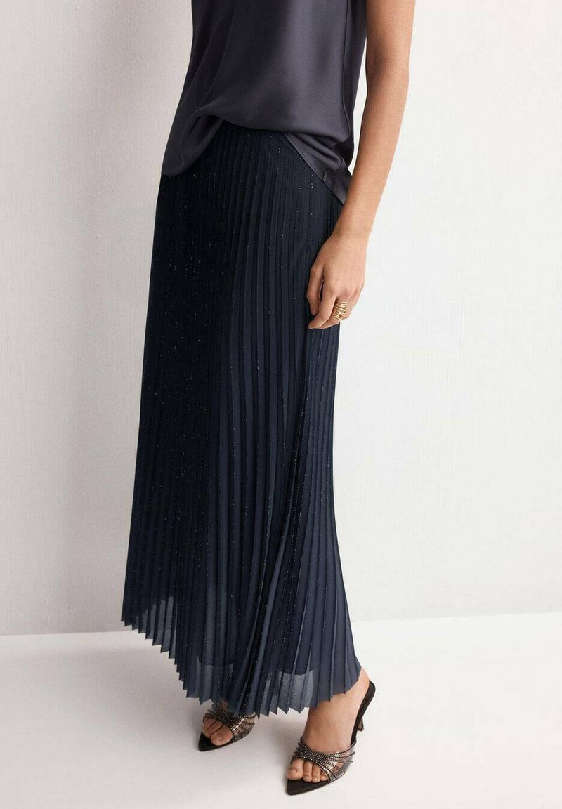 Mango Falda plisada - dark blue/azul marino - Zalando.es