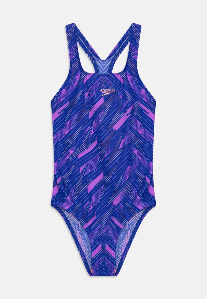 Speedo GIRLS HYPERBOOM MEDALIST - Badedrakt - sweet purple/disco peach ...