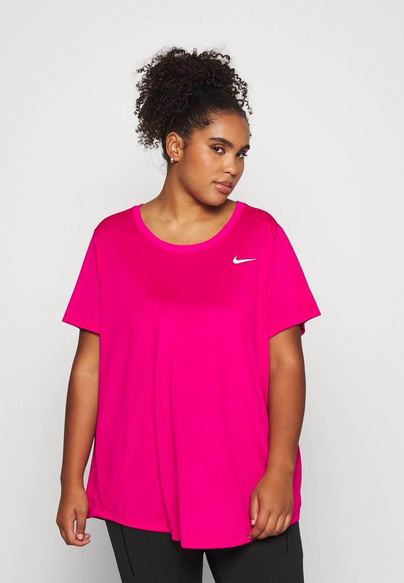 Nike Performance Tee Sport T Shirt Fireberry White Donkerroze