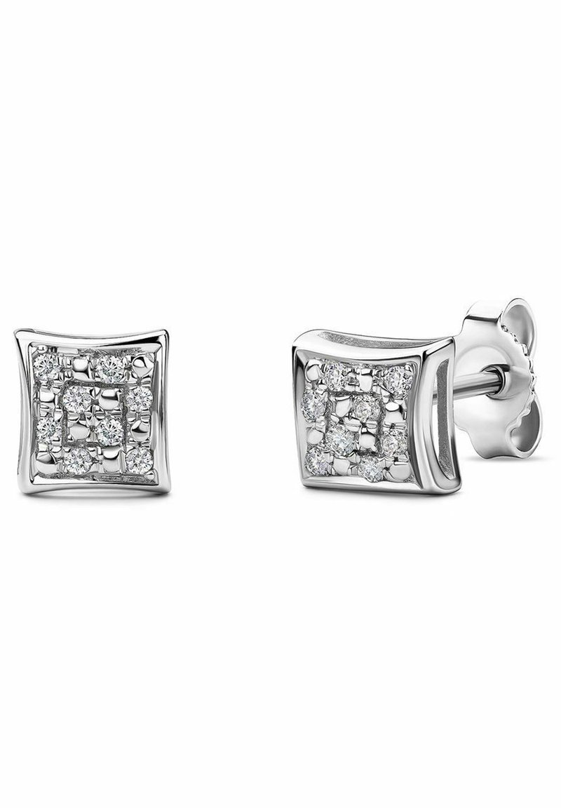 DIAMANT L'ÉTERNEL 9 KARAT 375 DIAMOND 0 05CT - Earrings - white ...