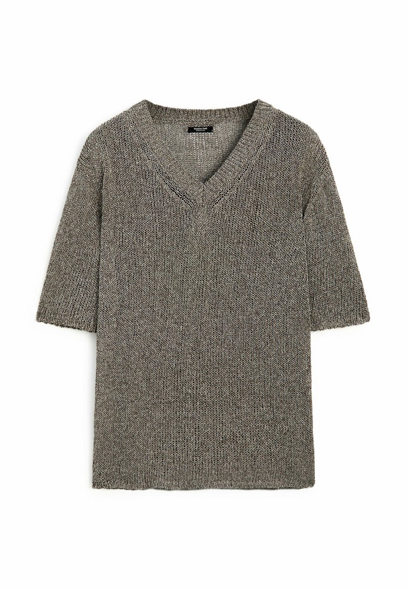 Massimo Dutti T-shirt basique - dark brown/marron foncé - ZALANDO.FR
