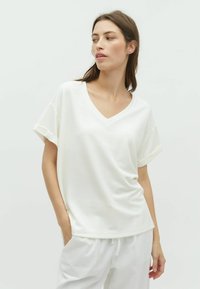 mbyM Amana V-M - Basic póló - sugar/fehér - Zalando.hu