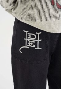 Ed Hardy RELAXED SEAM DETAIL - Jeans Relaxed Fit - black/black denim ...