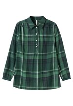 Sheego Blouse - tiefgrün kariert/dark green - Zalando.de
