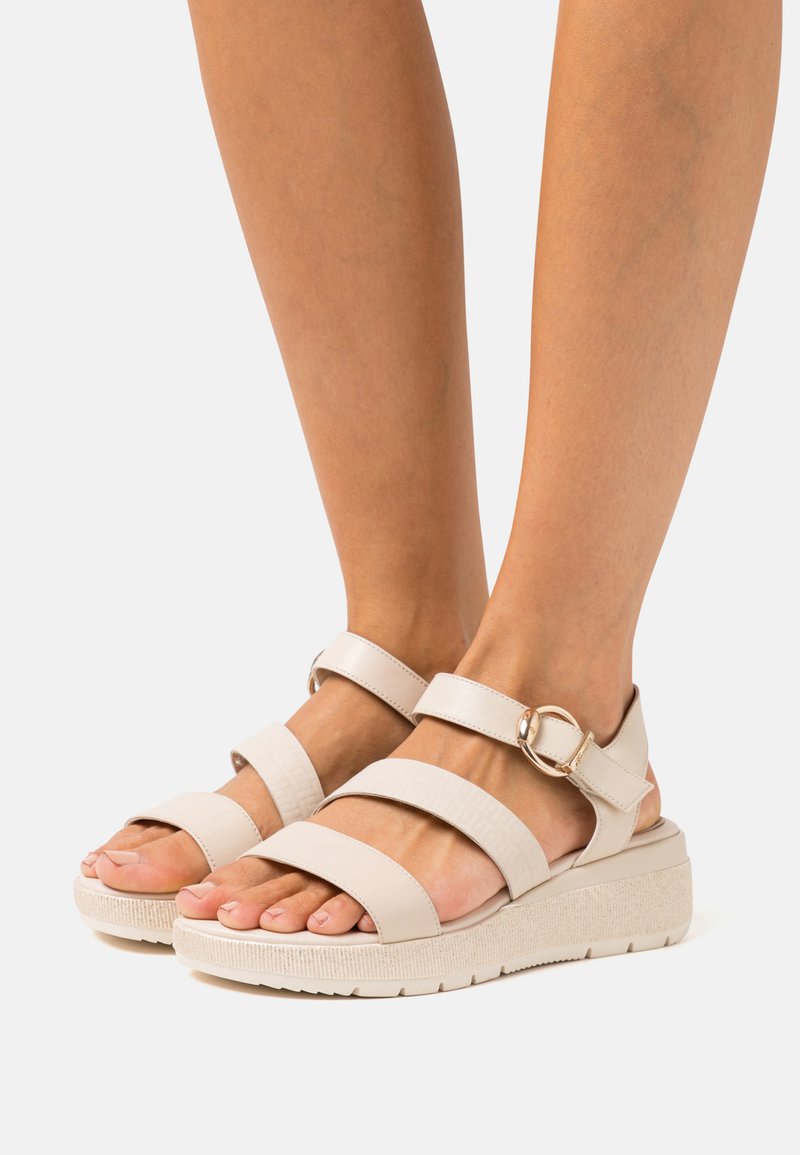 Tamaris Wedge sandals - ivory/off-white - Zalando.ie