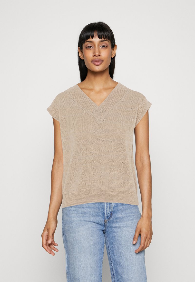 Selected Femme SLFALMA - Neule - sandshell/beige - Zalando.fi