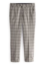 Next TRIMMED CHECK CHINO TROUSERS SLIM FIT - Chino - natural/beige ...