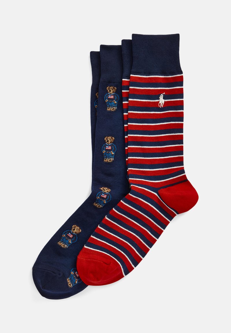 Polo Ralph Lauren POLO BEAR TROUSER SOCK 2-PACK - Socken - navy bear ...