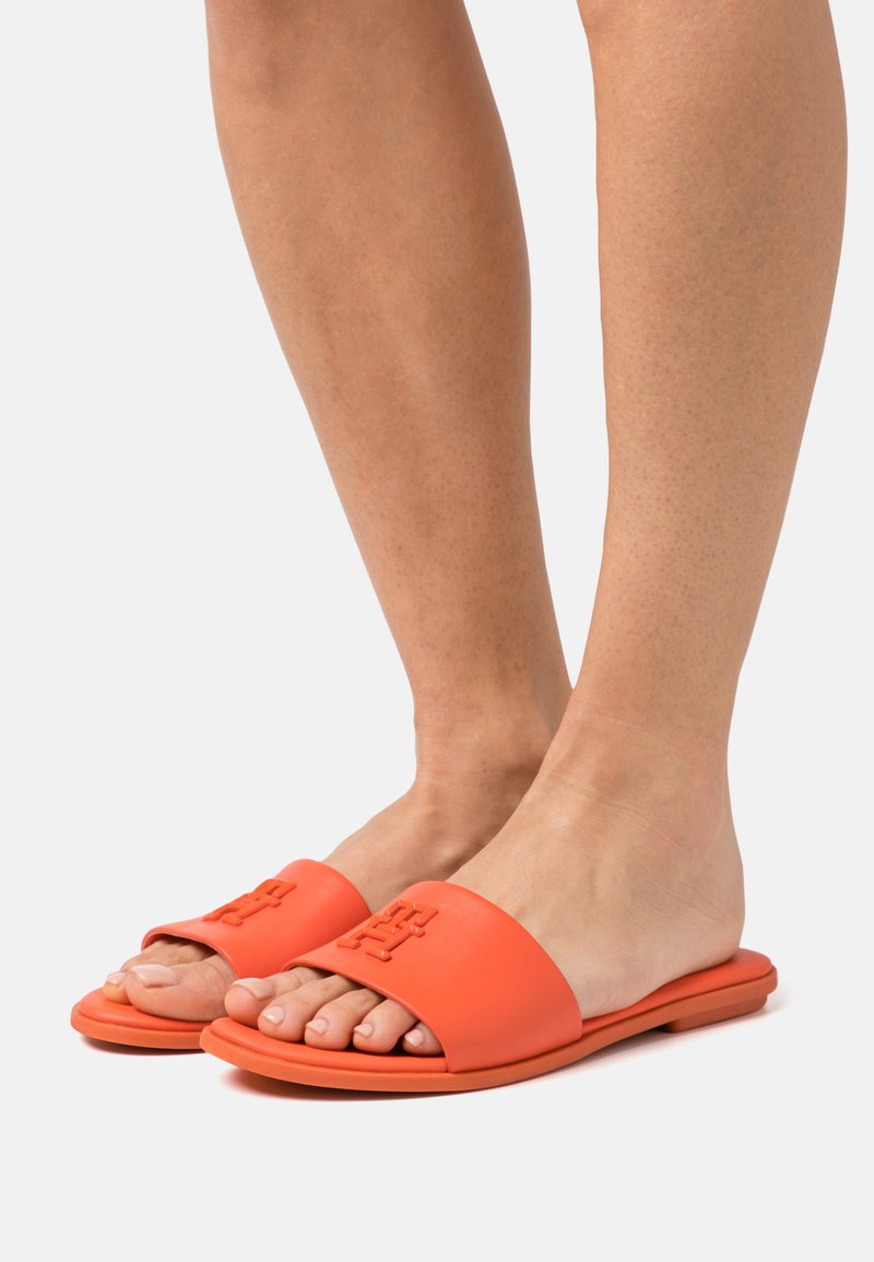 Tommy Hilfiger POP MULE - Mules - deep orange/orange - ZALANDO.FR
