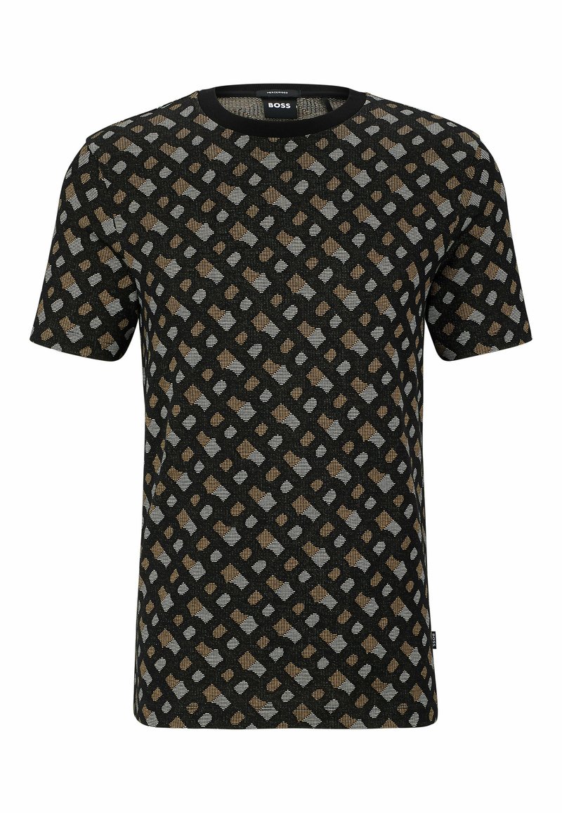 BOSS Print T-shirt - black one/black - Zalando.co.uk