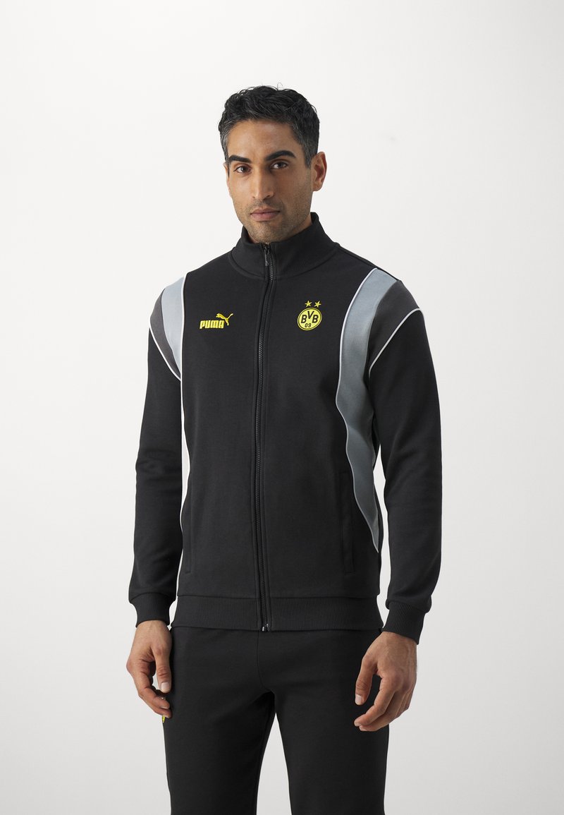 Puma BVB BORUSSIA DORTMUND FTBLARCHIVE TRACK JACKET - Club wear - black ...