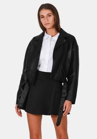 OW Collection BERN - Veste en similicuir - black/noir - ZALANDO.FR
