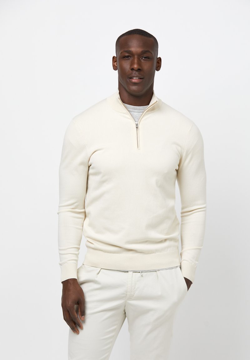 PROFUOMO LUXE BASIC - Pullover - off white/blanc - ZALANDO