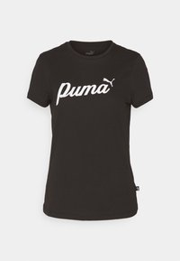 Puma SCRIPT TEE - Print T-shirt - black - Zalando.co.uk