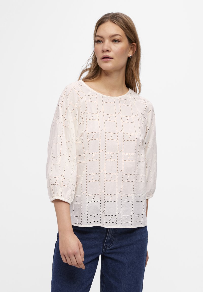 Object KENDRA 3/4 - Bluse - cloud dancer/hvid - Zalando.dk
